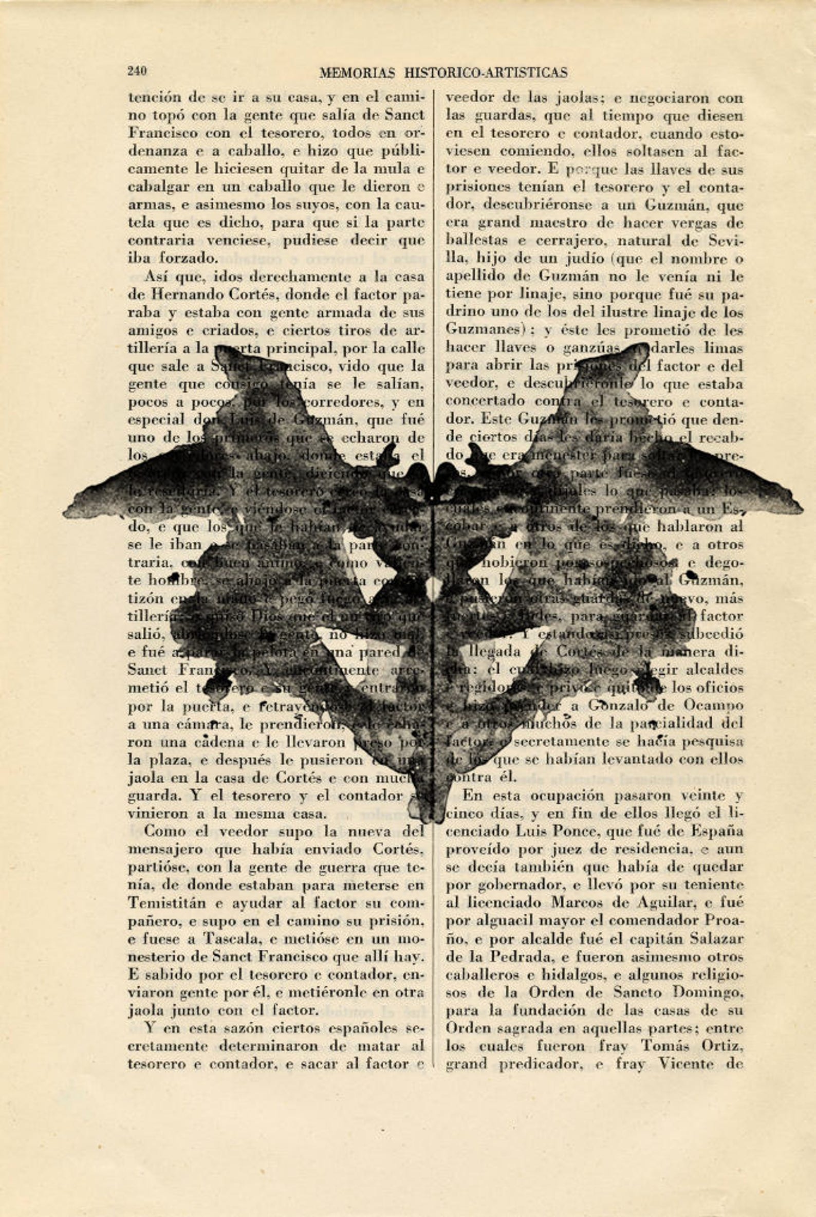 Rorschach Blot Image Test Print Psychology Art Rorschach Ink - Etsy