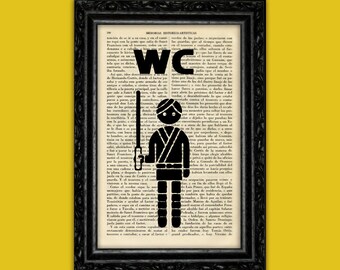 Star Wars Toilet Sign Art Print WC Luke Leia Poster Book Art | Etsy