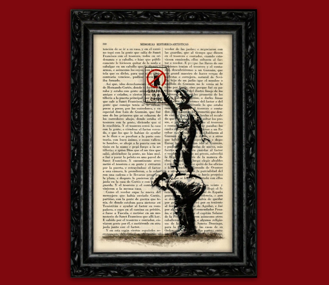 Banksy Street Art Book Print Banksy Graffiti is a Crime Wall Decor ...