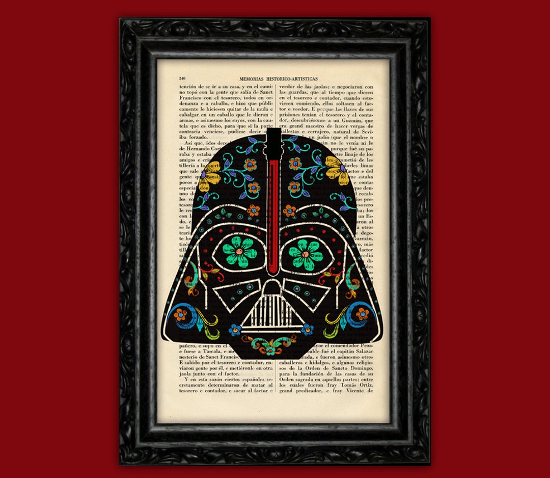 STAR WARS Darth Vader Sugar Skull Day of the Death Print Anakin Yedi ...
