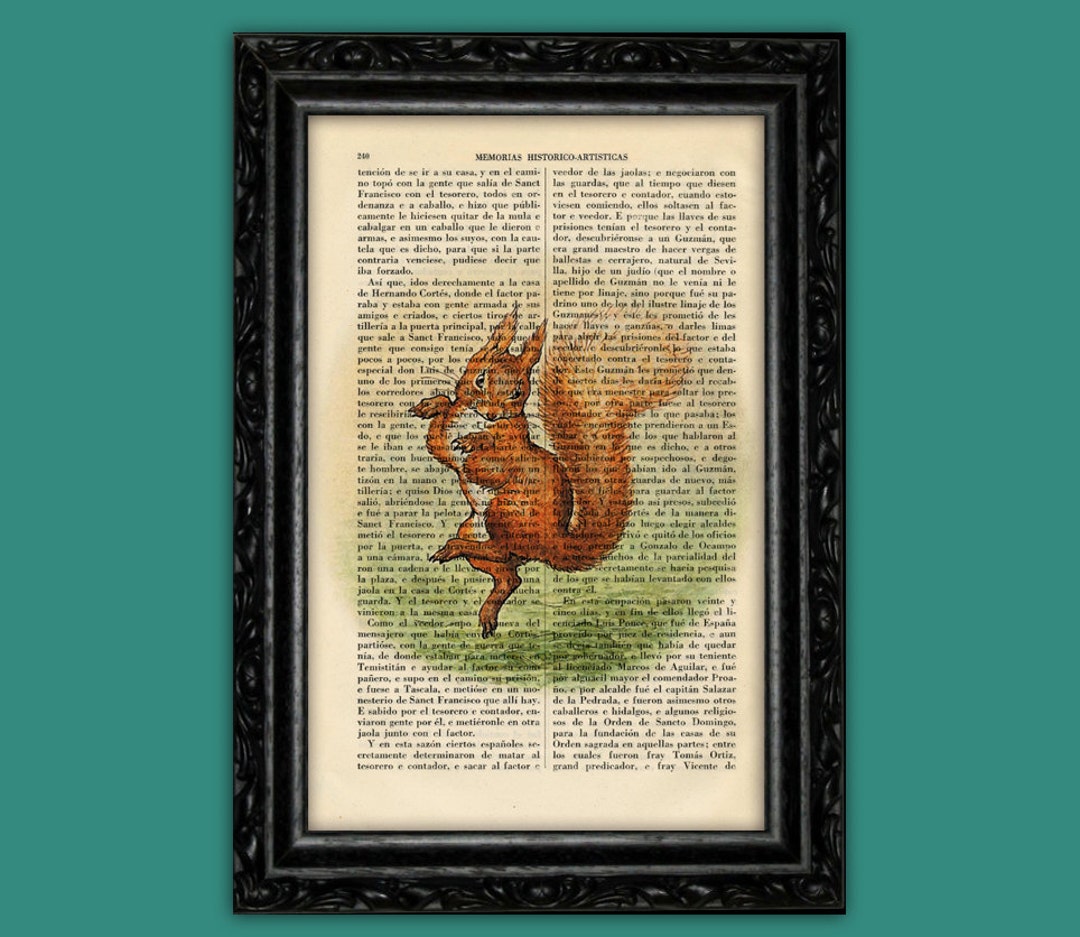 Peter Rabbit, Squirrel Nutkin Book Art Print Beatrix Potter Nursery Art ...