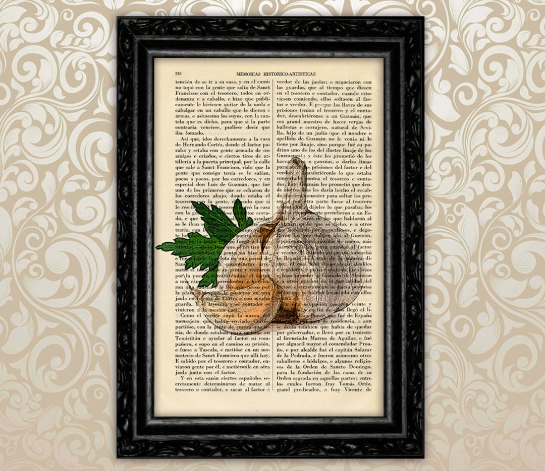Garlic Art Print Pop Kitchen Poster Fruit Print Set Dorm Room Print ...