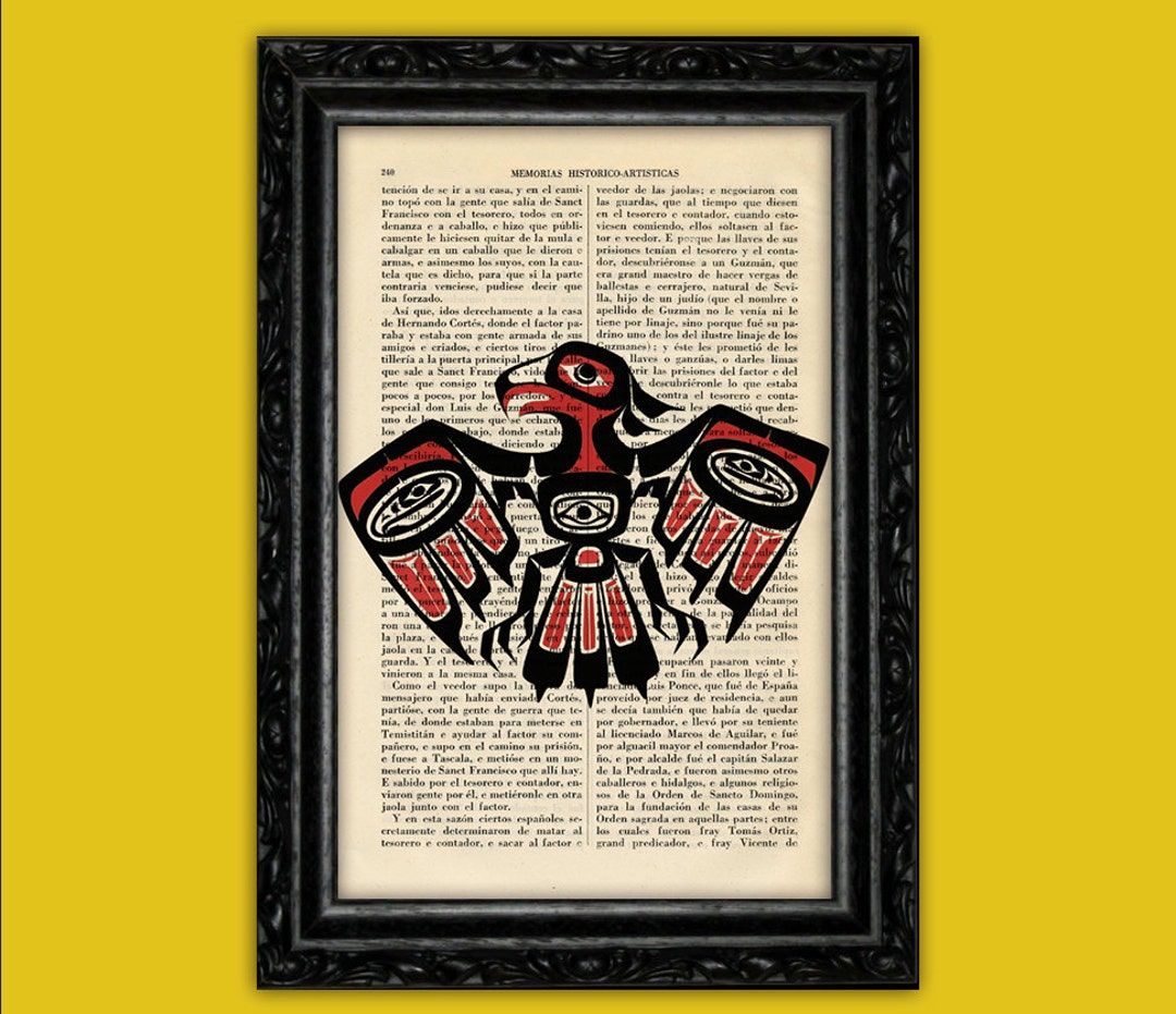 Native American Art Eagle Dictionary Art Print Totem Tribal Symbols ...
