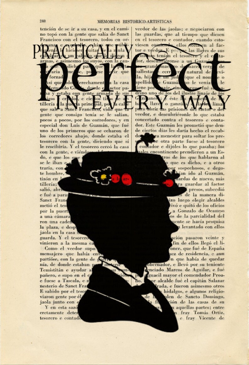 Mary Poppins Practically Perfect Print Poster Book Art Dorm - Etsy
