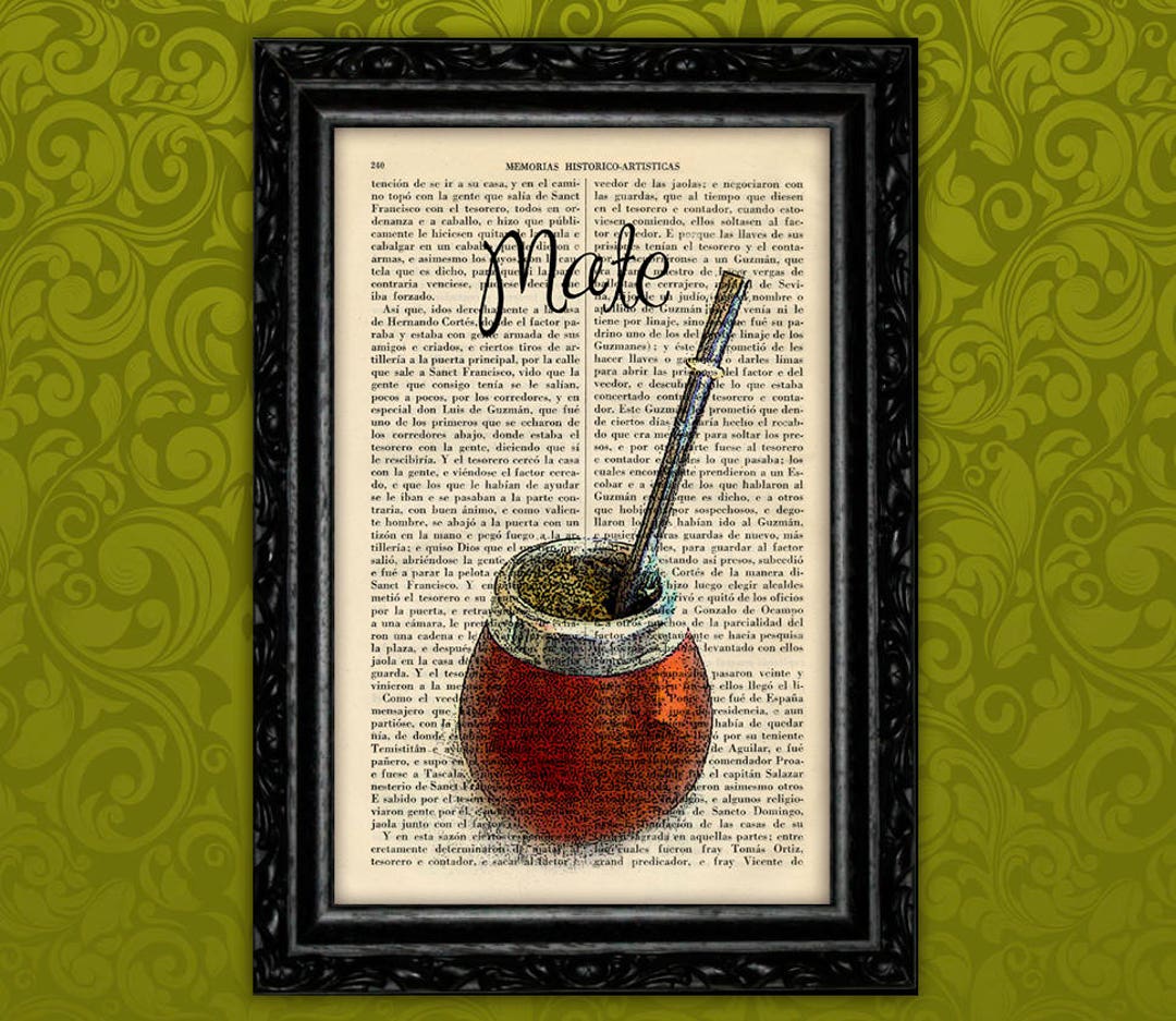Mate Art Print Book Art Vintage Art Mate Dictionary Page Upcycled Art ...
