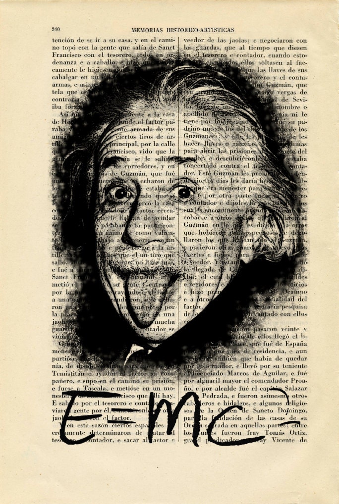 Albert Einstein Portrait Art Print Famous Physics Mathematics ...
