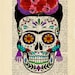 FRIDA KAHLO Sugar Skull Day of the Death Print Catrina Dia De Los ...