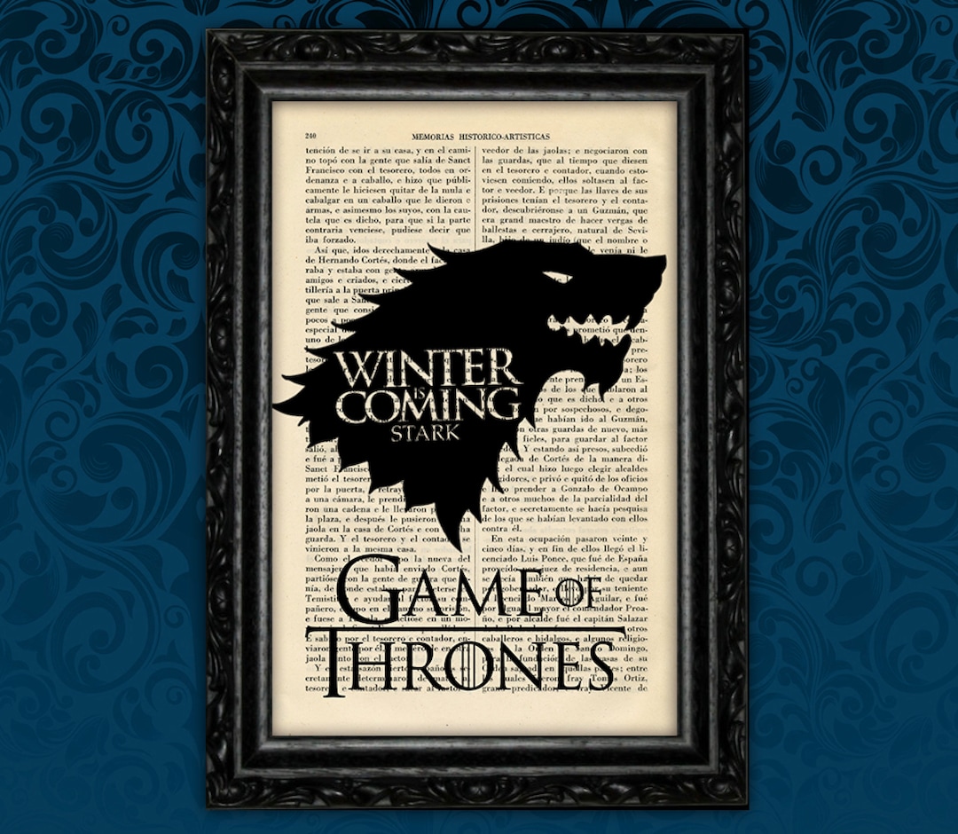 Game of Thrones Print House Stark Symbol Print Dictionary Print ...