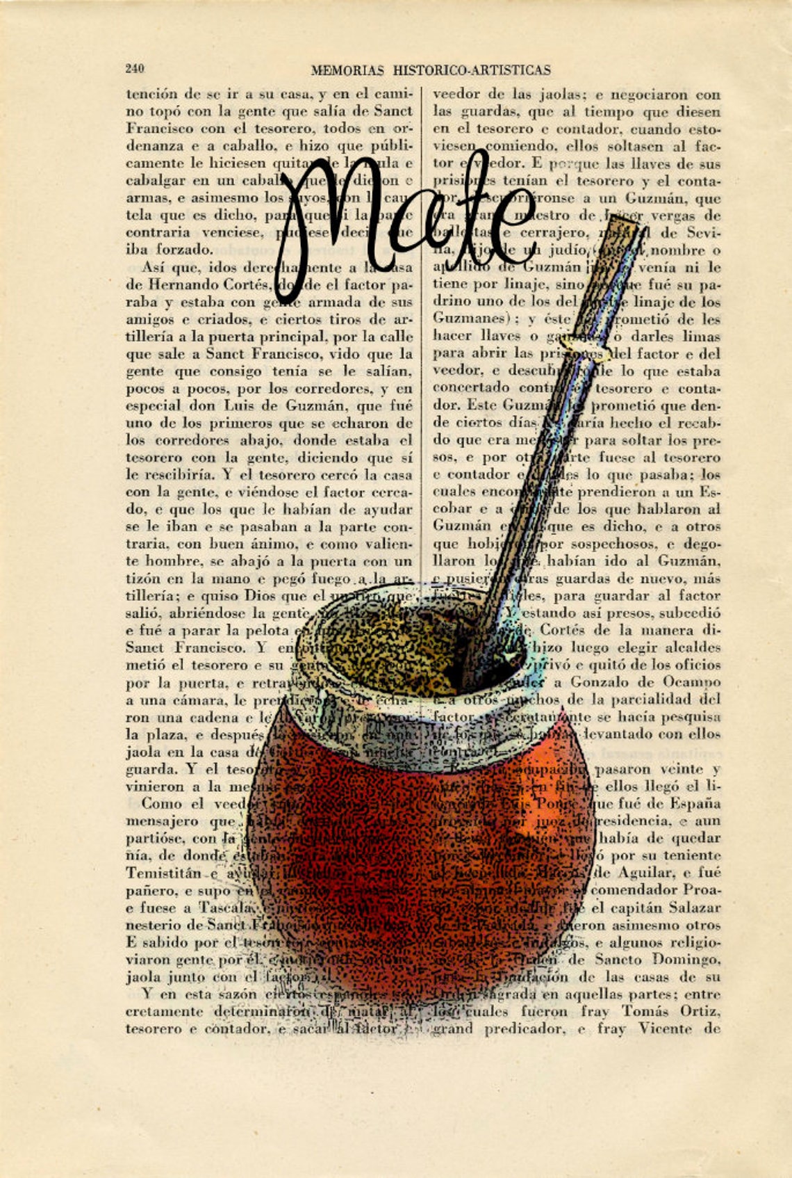 Mate Art Print Book Art Vintage Art Mate Dictionary Page | Etsy