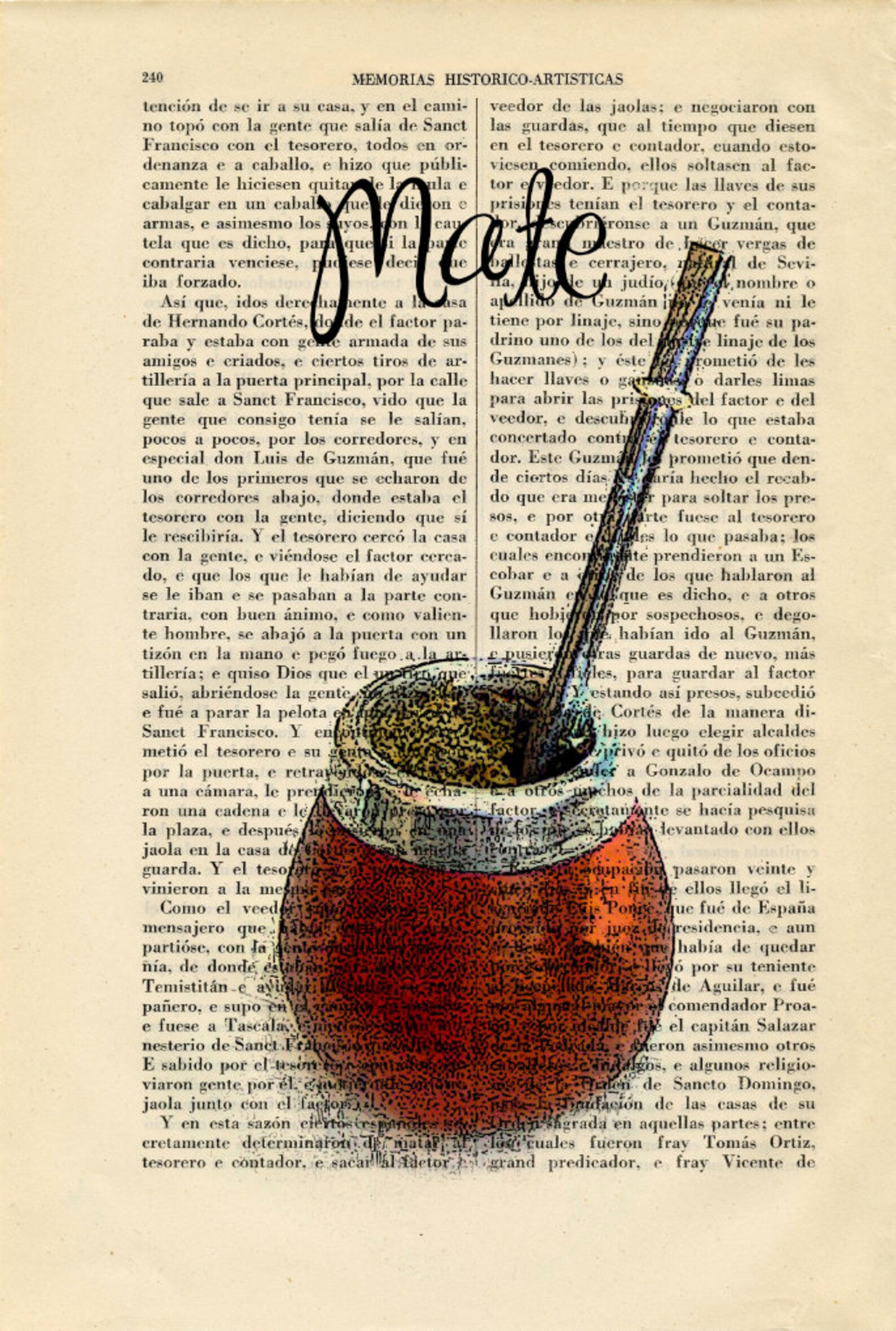 Mate Art Print Book Art Vintage Art Mate Dictionary Page Upcycled Art ...