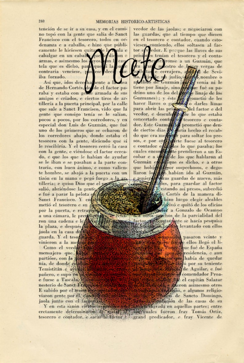 Mate Art Print Book Art Vintage Art Mate Dictionary Page | Etsy