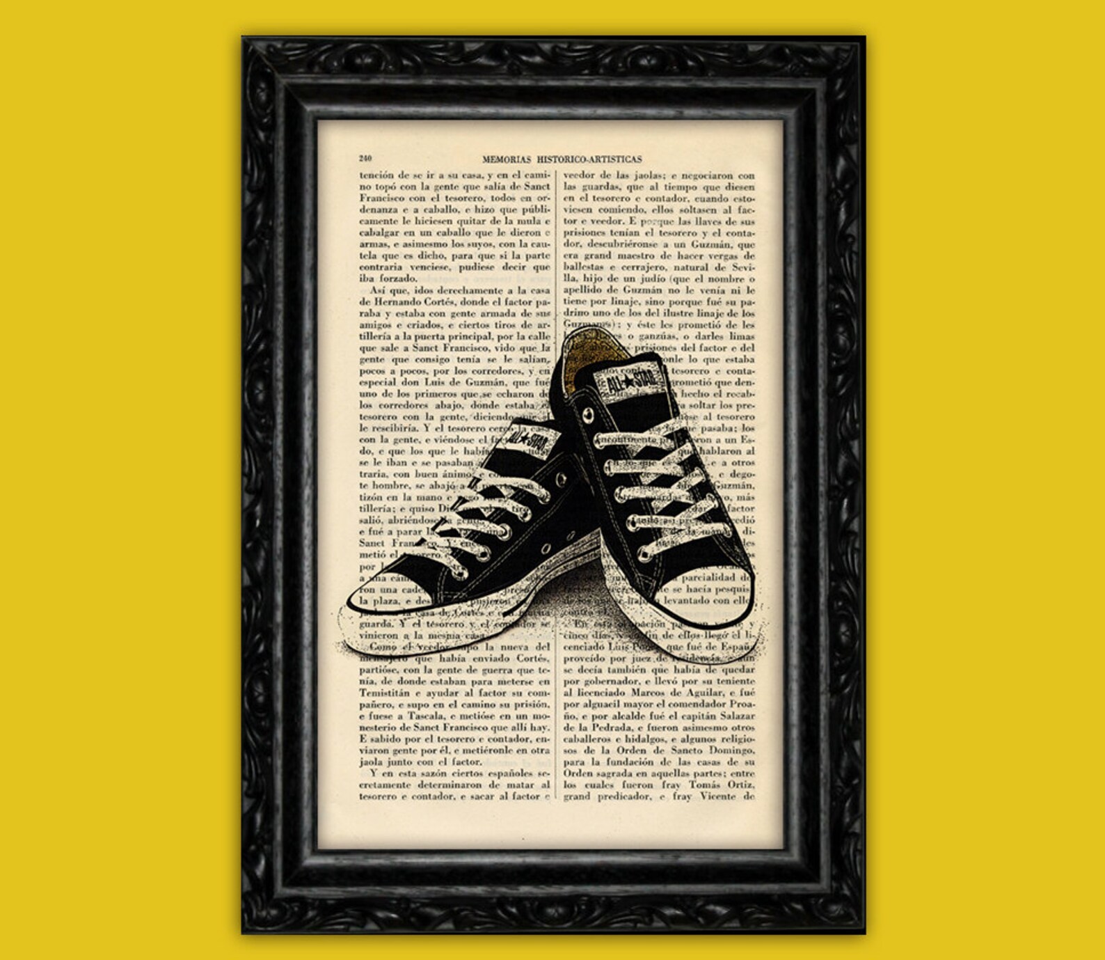 Black Converse All Star Sneakers Poster Dictionary Print Wall - Etsy