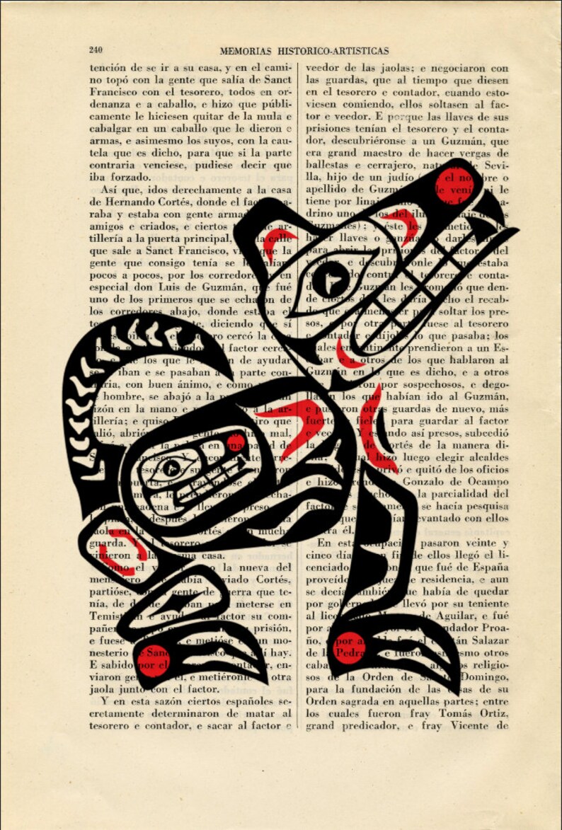 Native American Art Wolf Dictionary Art Print Tribal Symbols - Etsy