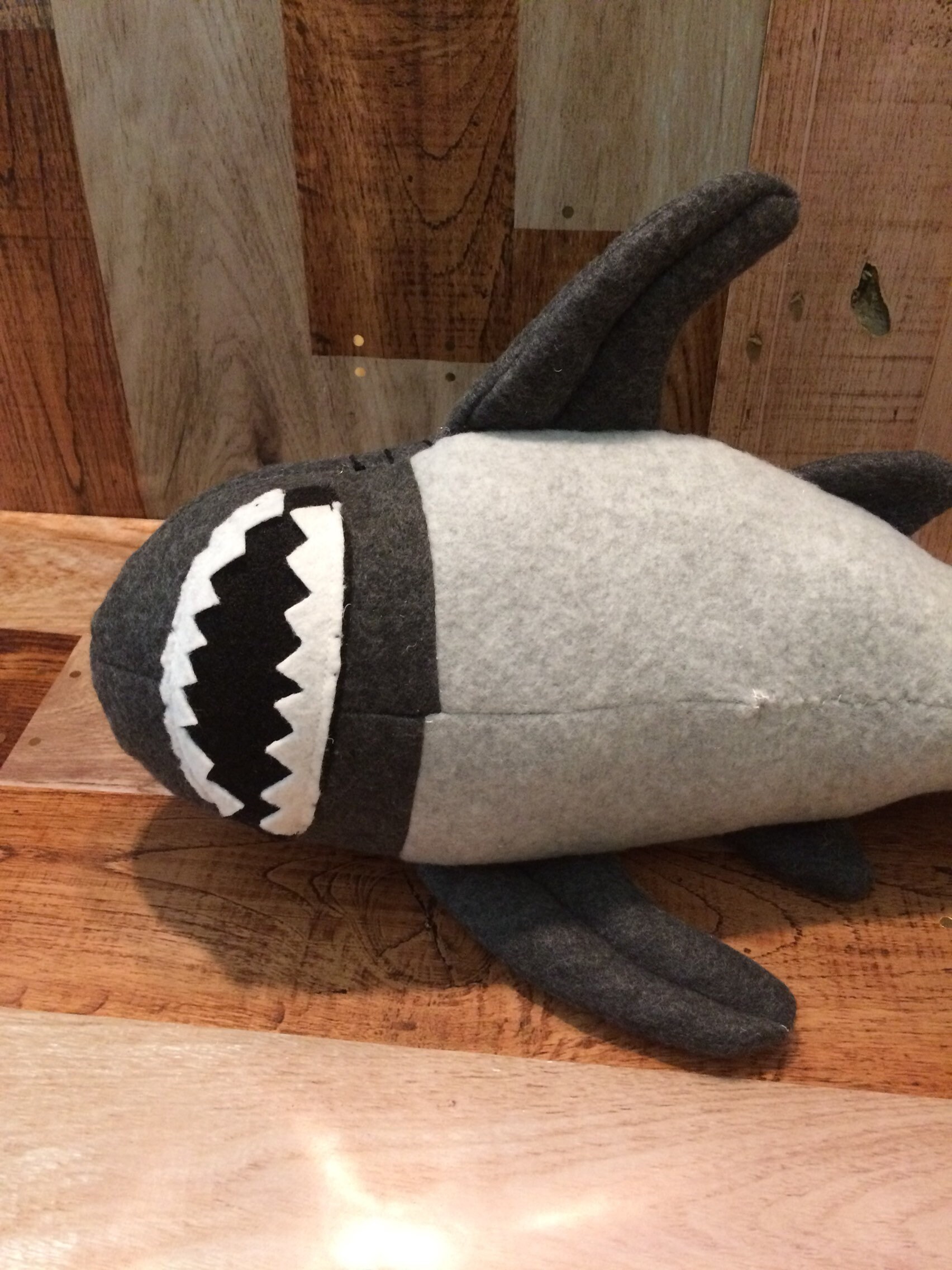 Shark Plushie Grey Stuffed Sharkshark Toy Great White Shark | Etsy