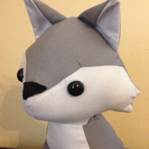 Made to Order -grey Solid Stuffed Fox/nursery Decor/woodland Animal - Etsy
