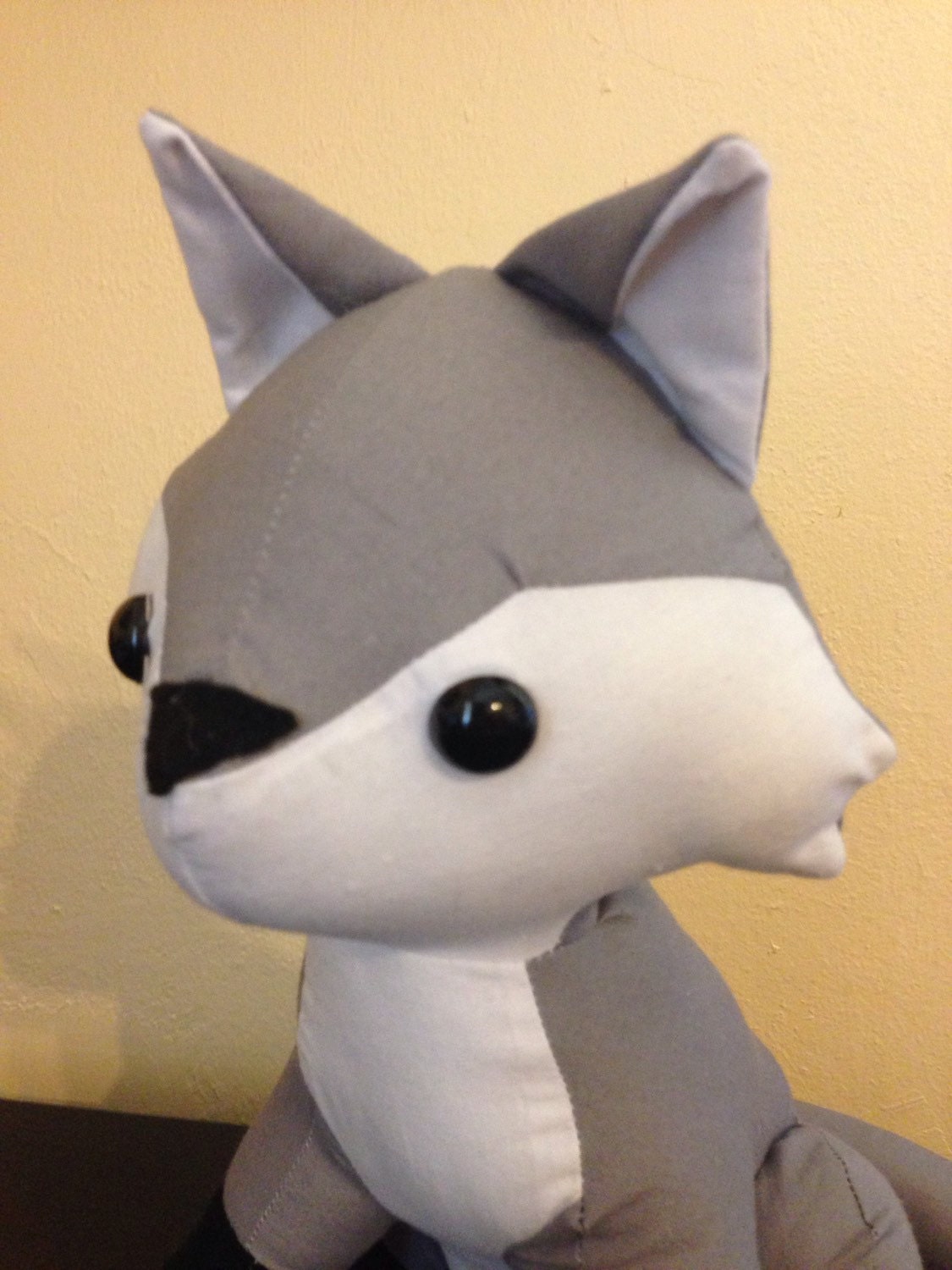 Made to Order grey Solid Stuffed Fox/nursery Decor/woodland | Etsy