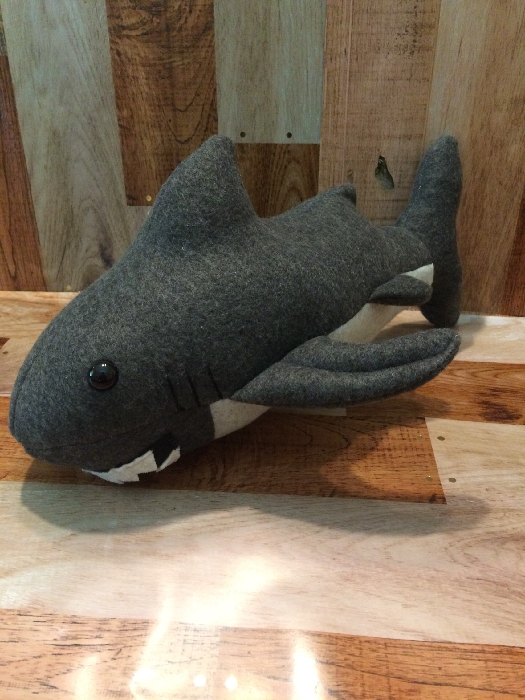 Shark Plushie Grey Stuffed Sharkshark Toy Great White Shark | Etsy