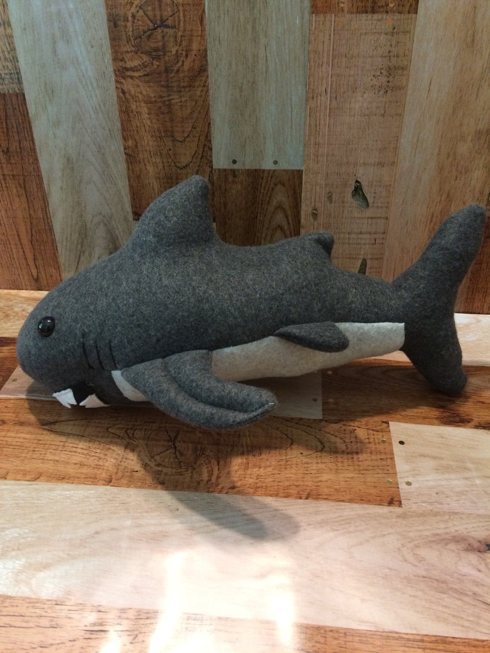 Shark Plushie Grey Stuffed Sharkshark Toy Great White Shark | Etsy