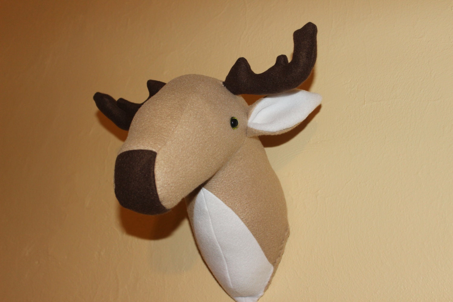 Fleece Stuffed Deer Wall Mount/home Decor/nursery Decor/faux Taxidermy ...