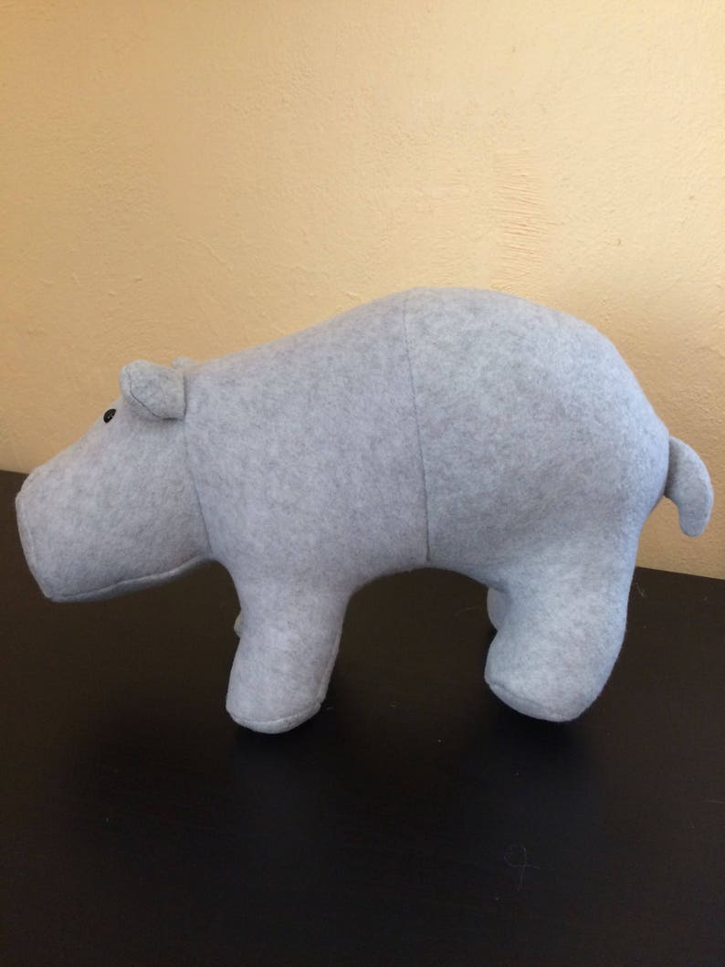 Grey stuffed hippohippo plush | Etsy