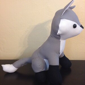 Made to Order -grey Solid Stuffed Fox/nursery Decor/woodland Animal - Etsy