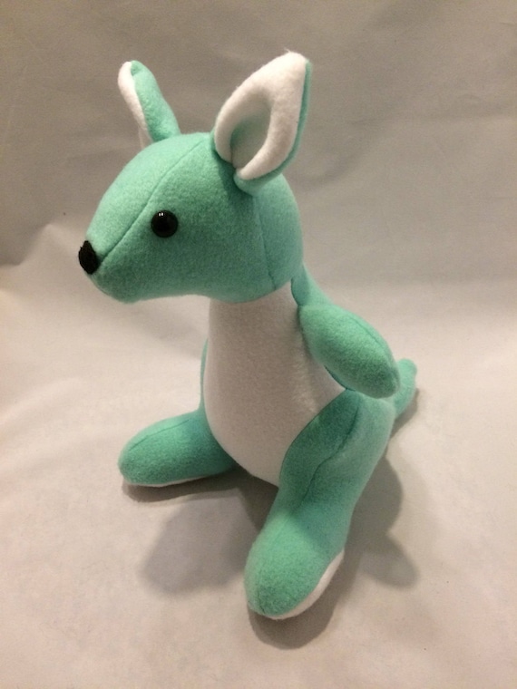 Mint Green Stuffed Kangaroo | Etsy