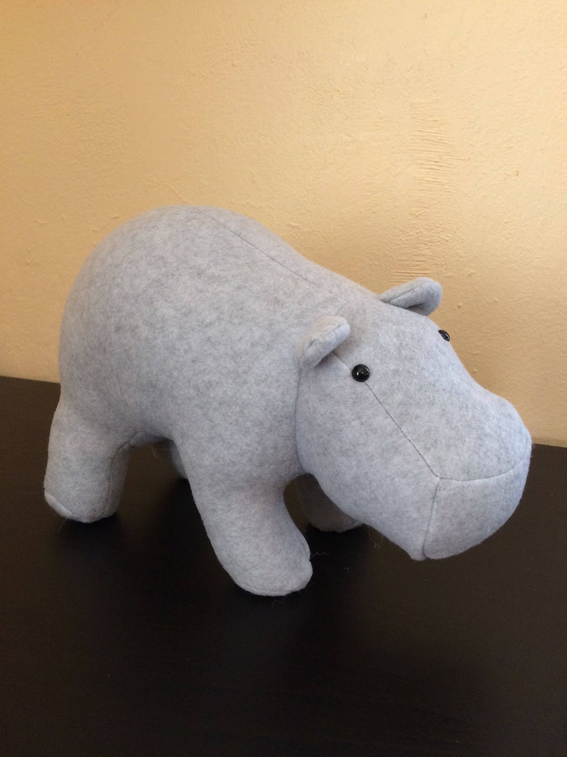 Grey stuffed hippohippo plush | Etsy
