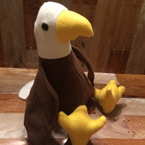 Made to Order Fleece Plush Stuffed Bald Eagle/american Eagle - Etsy
