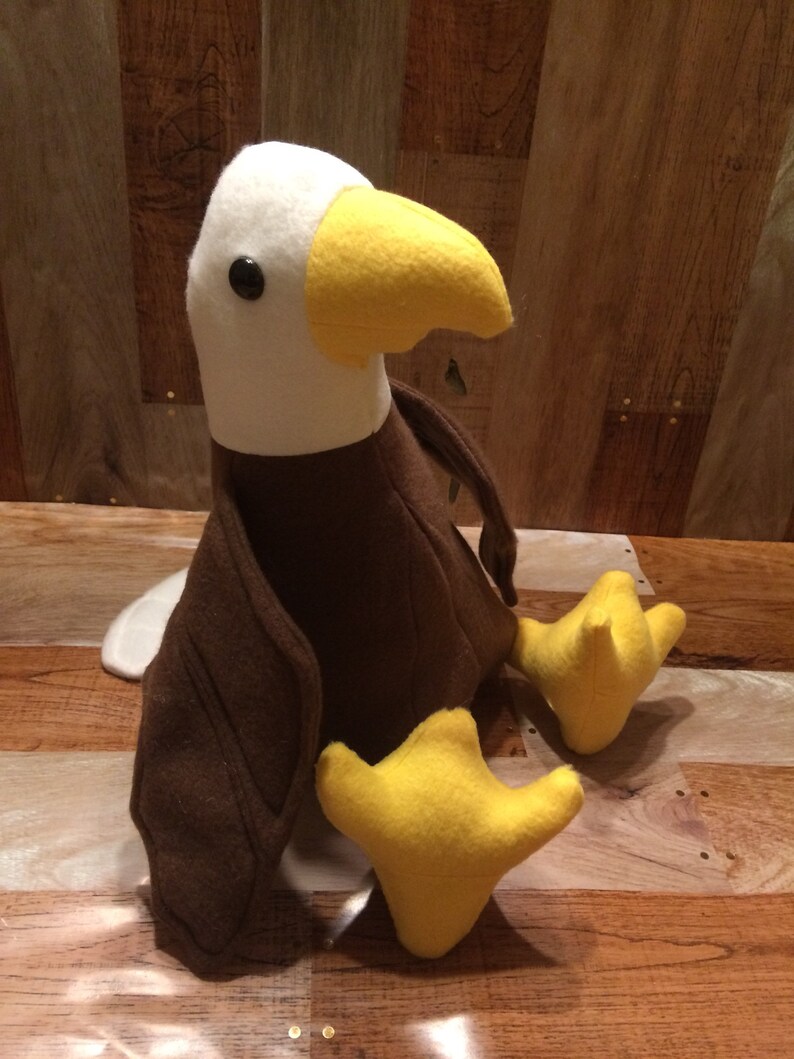 Made to Order Fleece Plush Stuffed Bald Eagle/american Eagle - Etsy