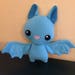 Stuffed Bat Plushie,light Blue Stuffed Bat,bat Gift - Etsy