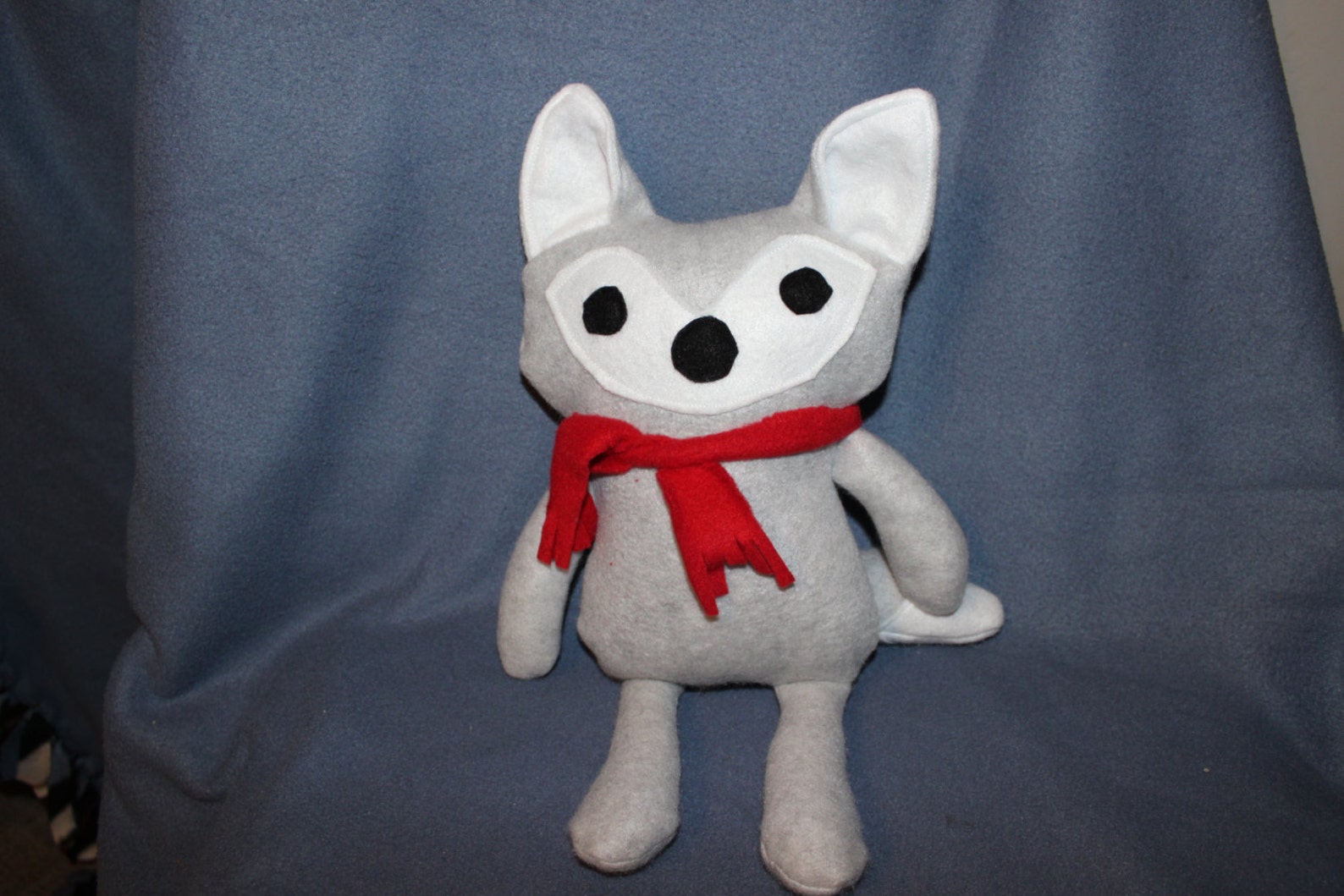 Grey Fleece Stuffed Fox/nursery Decor - Etsy