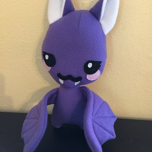 Stuffed Bat Plush, Smiling Purple Stuffed Bat, Bat Gift - Etsy
