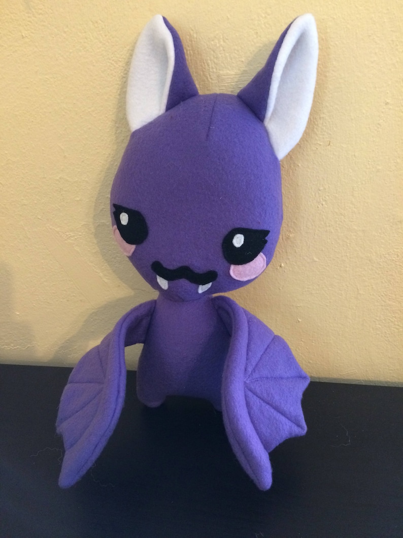 Stuffed Bat Plush Smiling Purple Stuffed Bat Bat Gift | Etsy