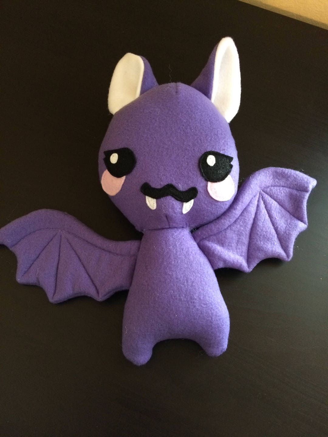 Stuffed Bat Plush, Smiling Purple Stuffed Bat, Bat Gift - Etsy