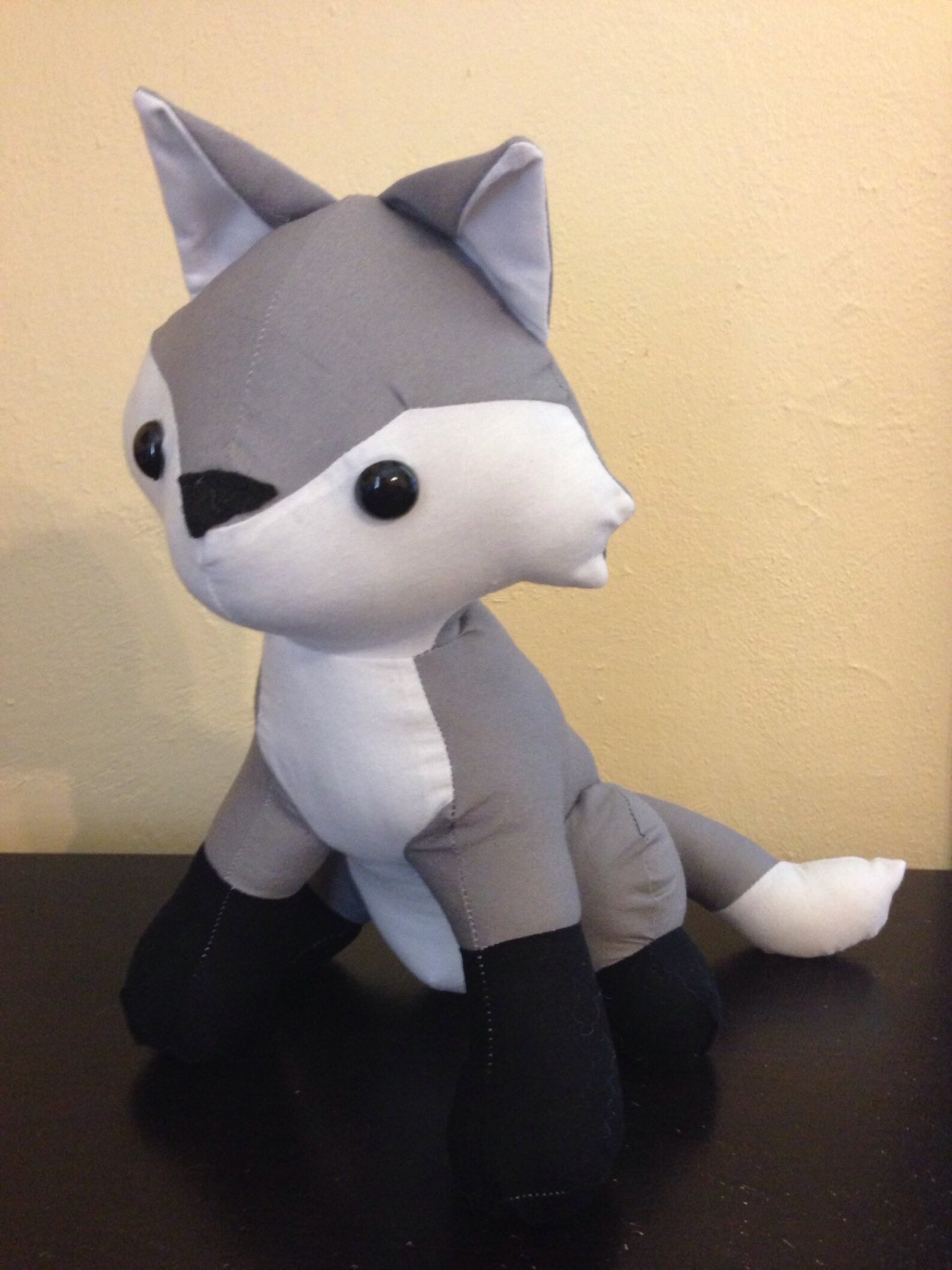 Made to Order grey Solid Stuffed Fox/nursery Decor/woodland | Etsy