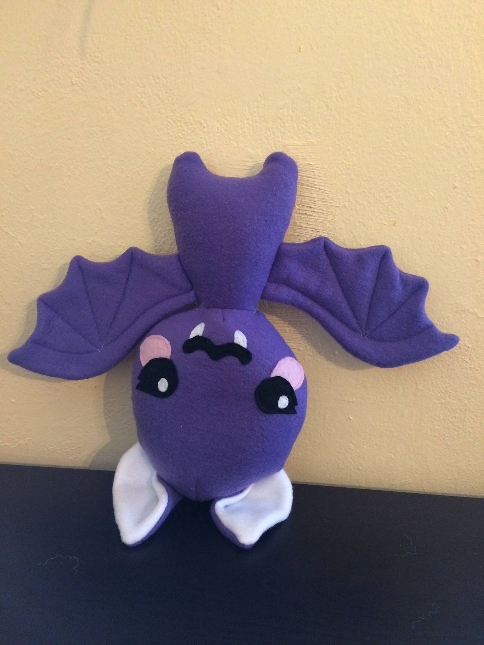 Stuffed Bat Plush Smiling Purple Stuffed Bat Bat Gift | Etsy
