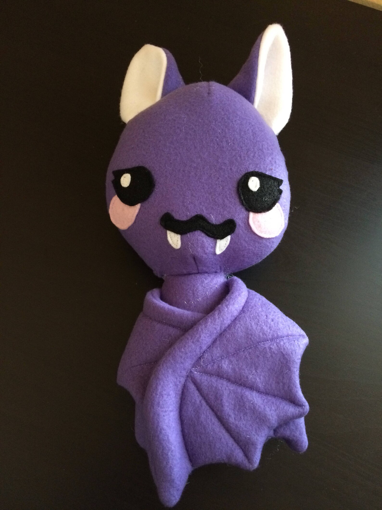 Stuffed Bat Plush, Smiling Purple Stuffed Bat, Bat Gift - Etsy