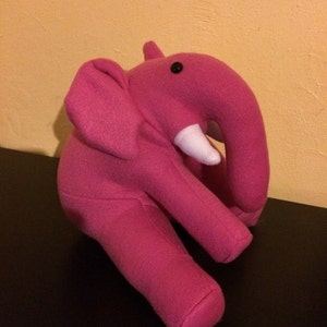 Pink Stuffed Elephant Plushie/nursery Decor - Etsy