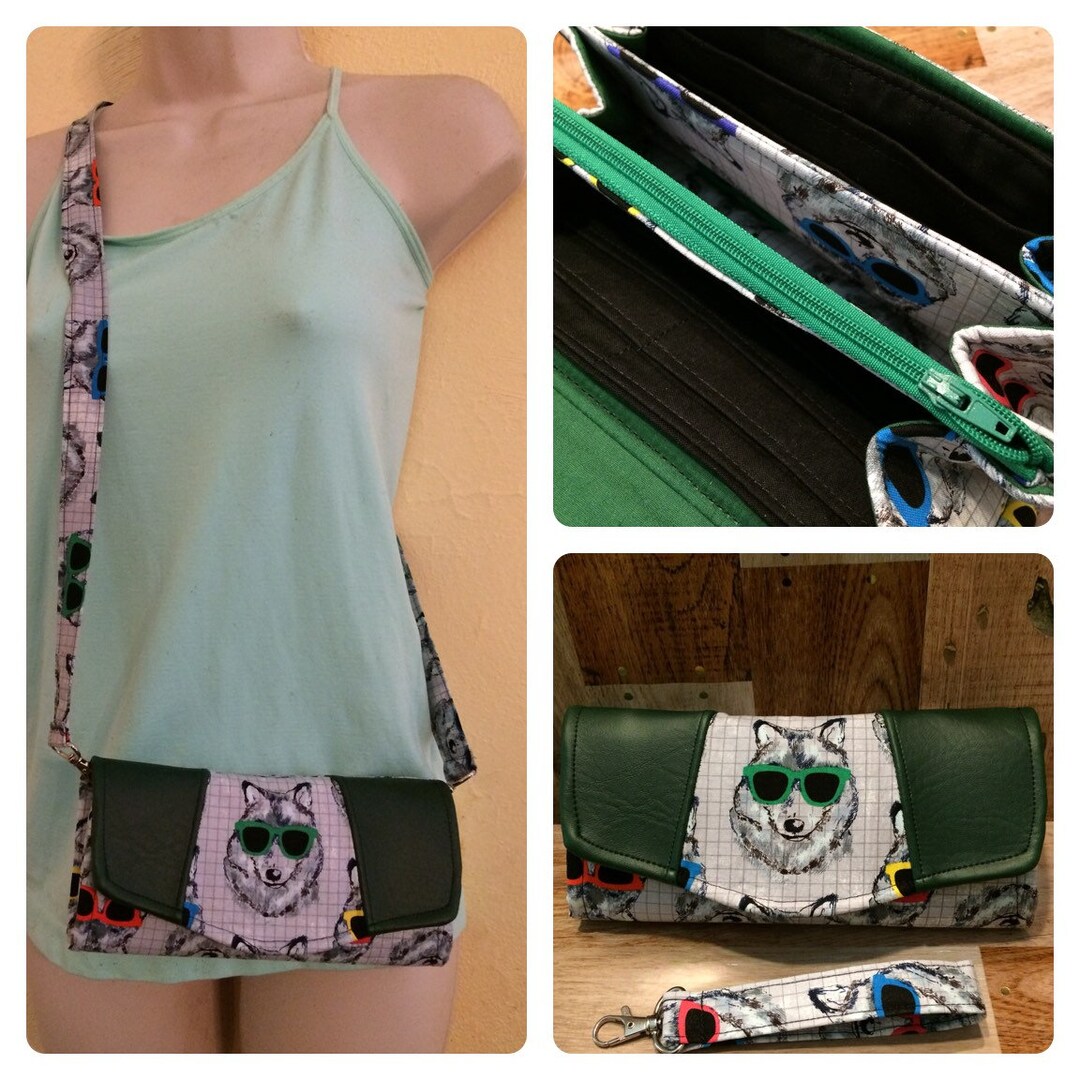 Wolf Necessary Clutch Wallet,ncw,accordian Wallet,crossbody Wallet - Etsy