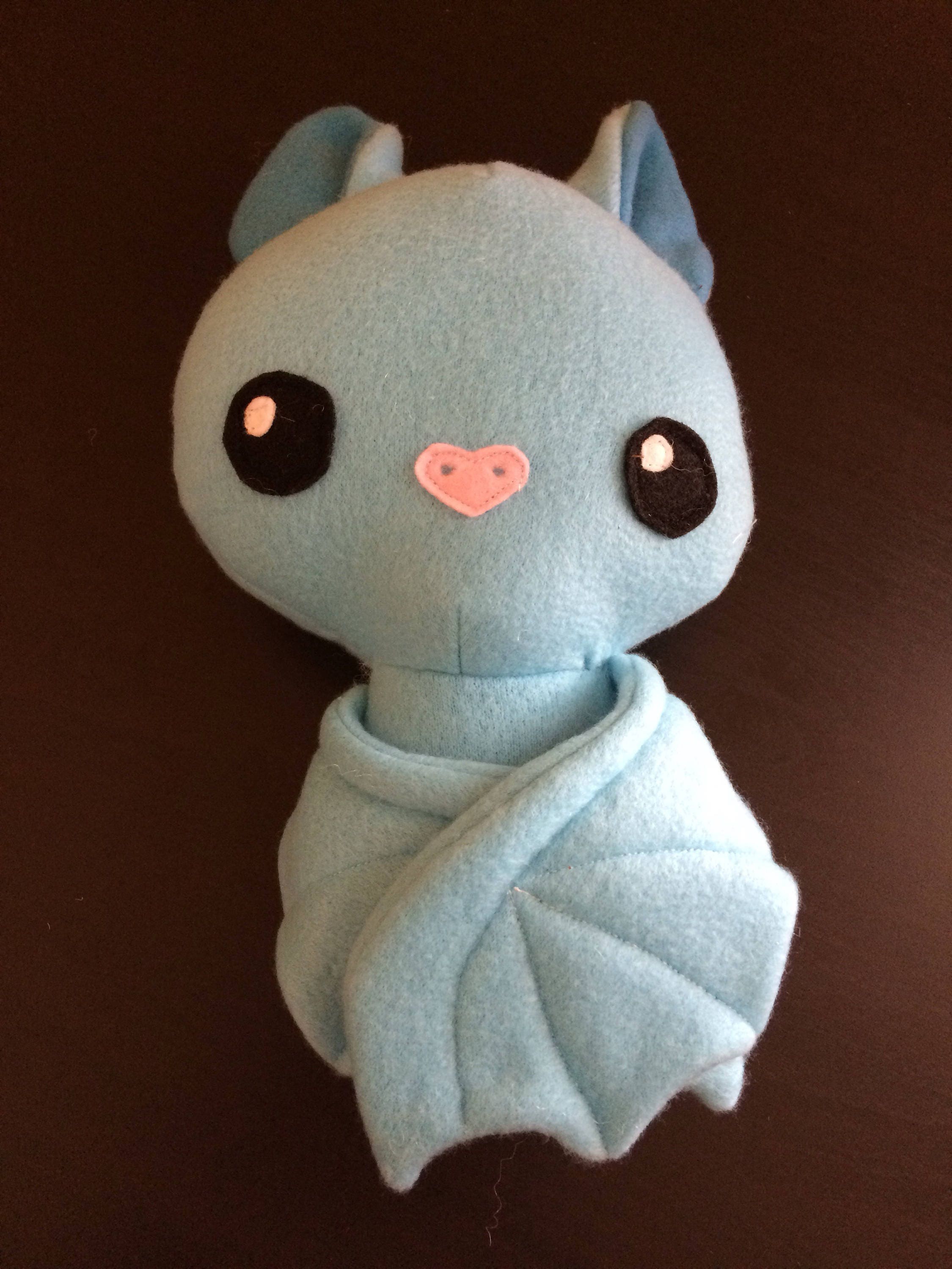 Stuffed Bat Plushielight Blue Stuffed Batbat Gift | Etsy