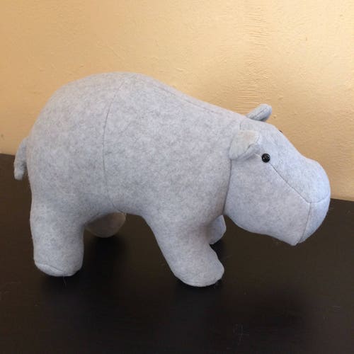 Grey Stuffed Hippohippo Plush - Etsy