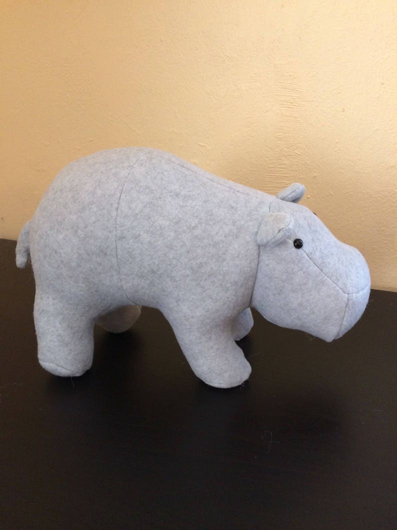 Grey stuffed hippohippo plush | Etsy