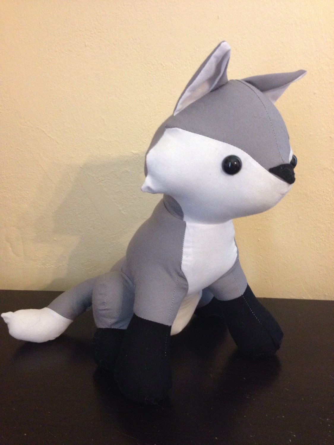 Made to Order grey Solid Stuffed Fox/nursery Decor/woodland | Etsy