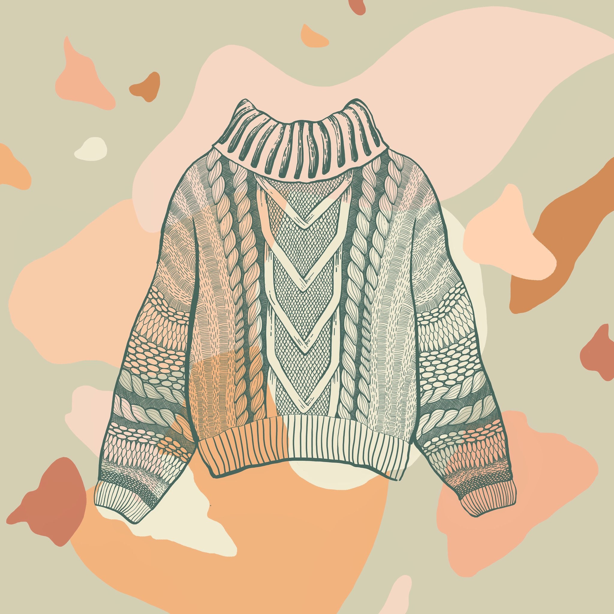 Terrazzo Sweater Art Print - Etsy
