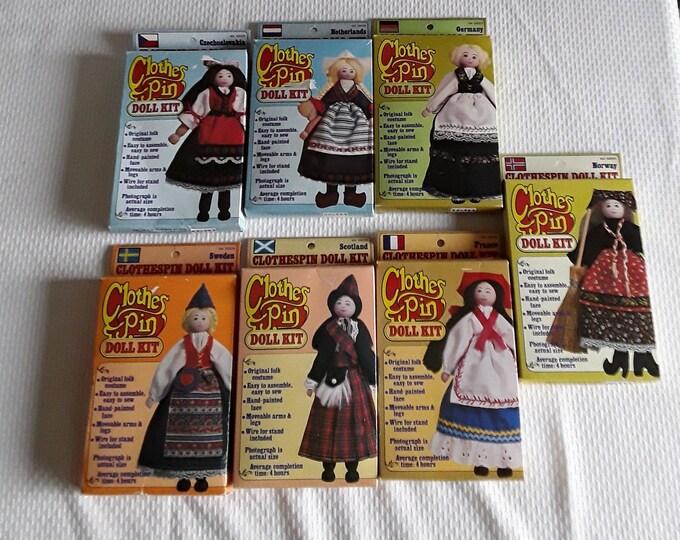 Hazel Pearson Handicrafts International Collectibles Clothes Pin Doll ...