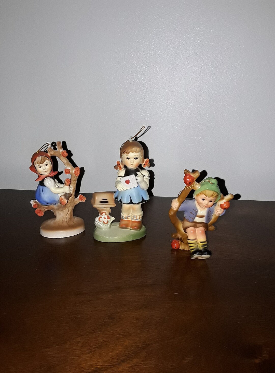 Set of 3 Hummel Style Ornaments, 1960s Christmas Décor, Hummel ...