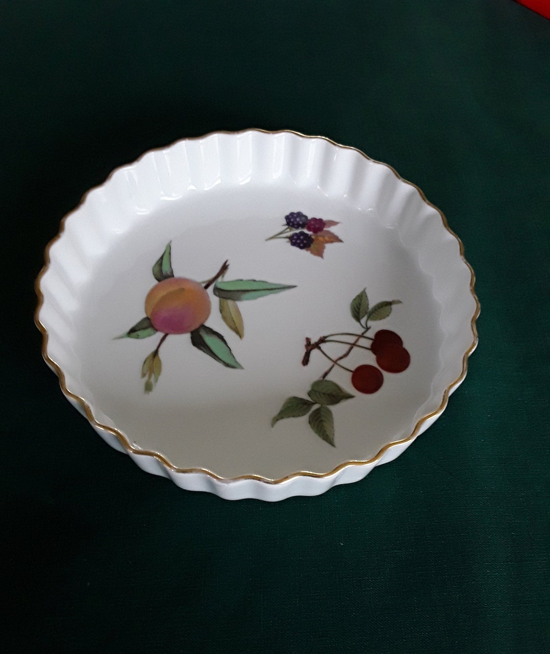Evesham Royal Worchester English Porcelain Ruffled Quiche/tart Dish ...