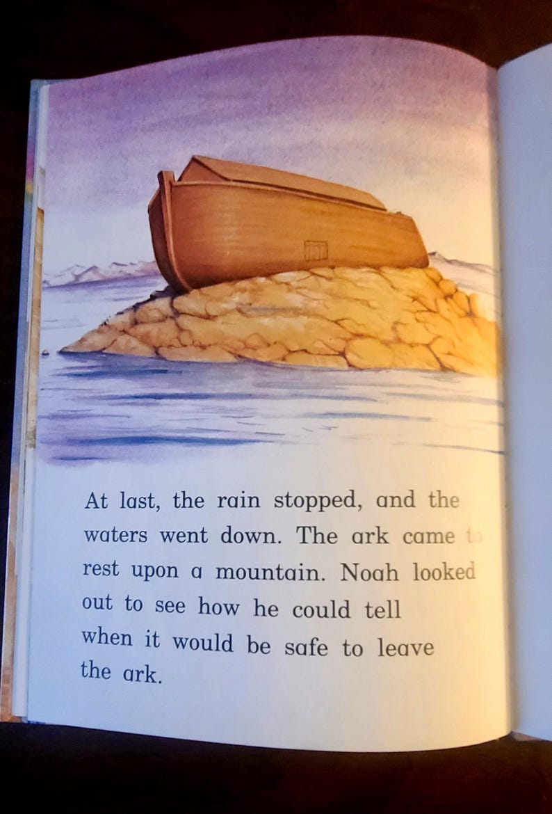 Noah and the Ark Children's Bible Story, Large Type Early Reader Book ...