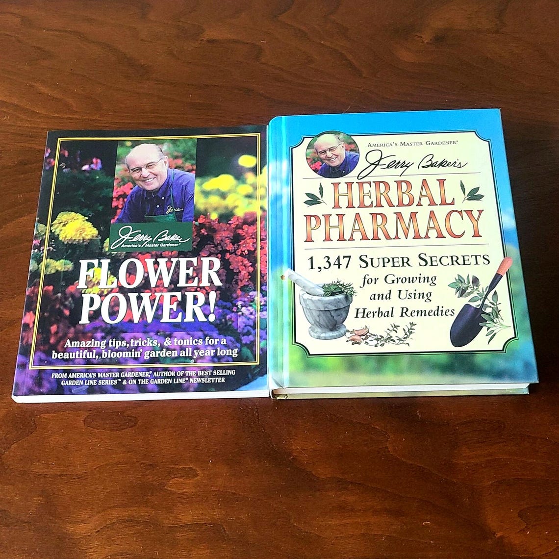 Jerry Baker Gardening Book Set, Flower Power and Herbal Pharmacy - Etsy