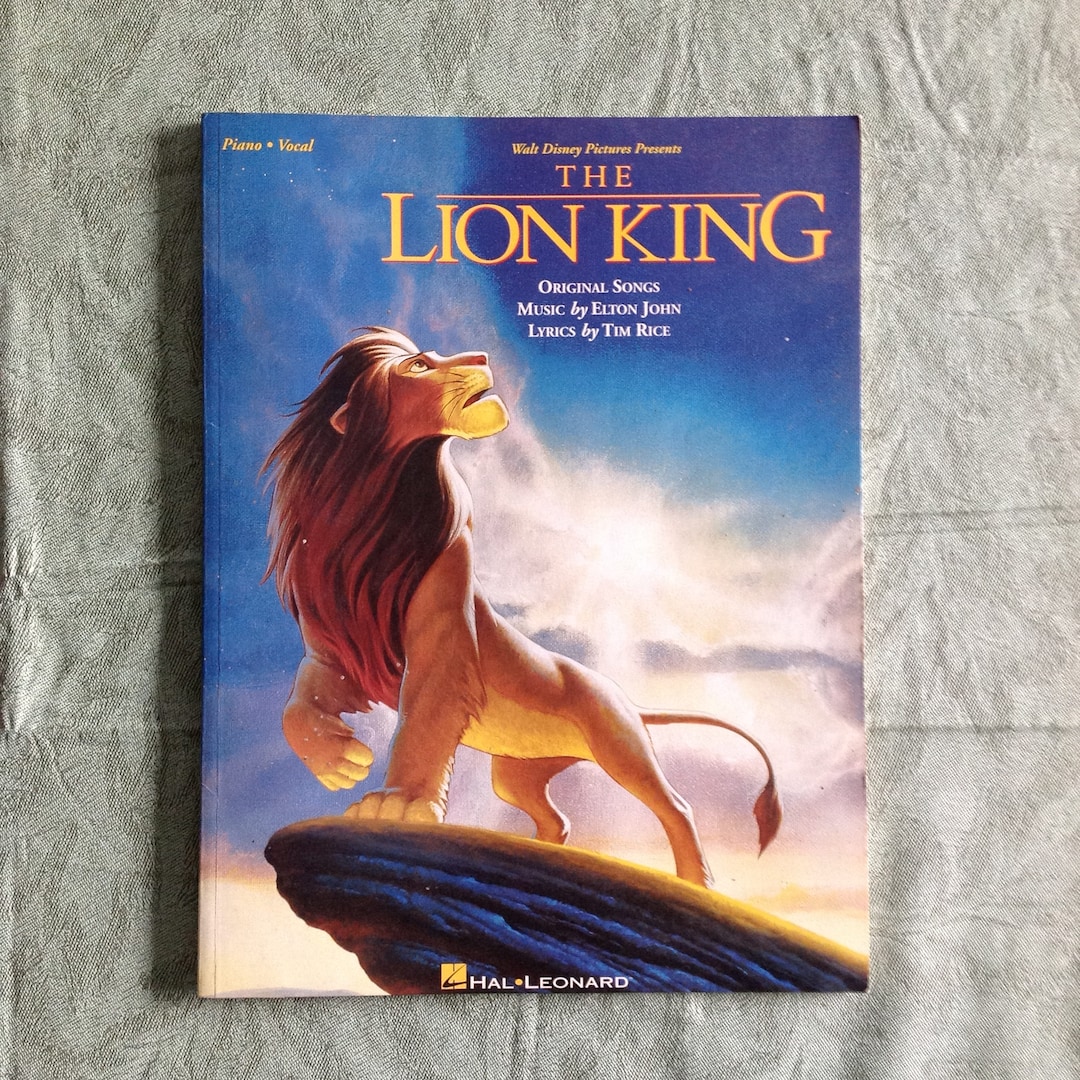 The Lion King Piano Vocal Songbook, Original Songs by Elton John ...